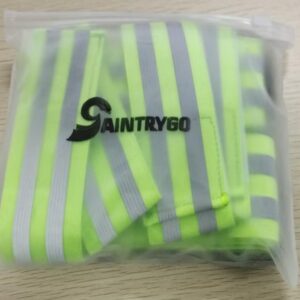 2 Pcs Reflective Sash with 4 Bands Adjustable Visibility Belt Safety Strap, Band for Wrist Arm Ankle Leg Substitute for Reflective Vest Reflective Running Gear (Fluorescent Green)