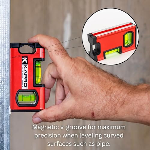 Kapro - 771M TWIN Magnetic Heavy Duty Toolbox Level - For Leveling and Measuring - Features V-Groove and Magnet Base - VPA Certified - 6 Inch