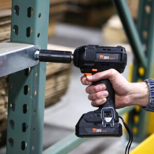 WEN Cordless Impact Wrench, Brushless with 20V Max 2.0 Ah Lithium-Ion Battery and Charger (20107)