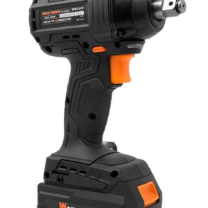 WEN Cordless Impact Wrench, Brushless with 20V Max 2.0 Ah Lithium-Ion Battery and Charger (20107)