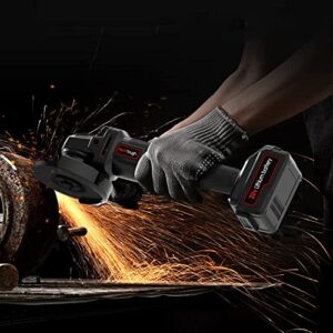 WERKTOUGH 20V Cordless Angle Grinder Kit 4-1/2 Inch with 4.0Ah Lithium-Ion Battery & Fast Charger High Speed 8000rpm Easy Handle with 3pcs Cutting Disc and 2pcs Grinding Disc in Tool Bag