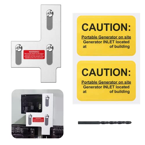 Natupal Generator Interlock Kit Compatible with Siemens or Murray 200 Amp Panel, 1 1/10 Inch Spacing Between Main and Branch breaker