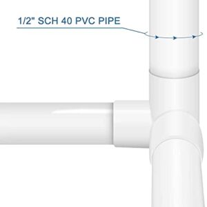 MAXSELL 24 pack 3 Way 1/2 inch PVC Fitting Corner Cross Elbow, 1/2" PVC Fitting Elbow for Greenhouse Shed Pipe, Tent Connection, Furniture Build Grade SCH40