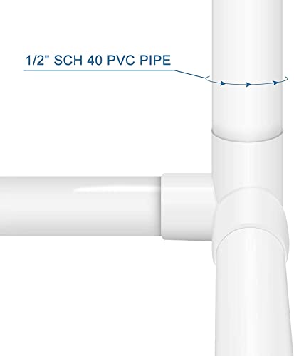 MAXSELL 24 pack 3 Way 1/2 inch PVC Fitting Corner Cross Elbow, 1/2" PVC Fitting Elbow for Greenhouse Shed Pipe, Tent Connection, Furniture Build Grade SCH40