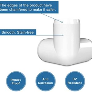 MAXSELL 24 pack 3 Way 1/2 inch PVC Fitting Corner Cross Elbow, 1/2" PVC Fitting Elbow for Greenhouse Shed Pipe, Tent Connection, Furniture Build Grade SCH40