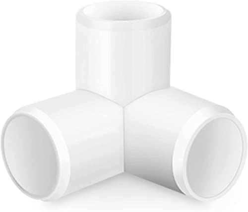 MAXSELL 24 pack 3 Way 1/2 inch PVC Fitting Corner Cross Elbow, 1/2" PVC Fitting Elbow for Greenhouse Shed Pipe, Tent Connection, Furniture Build Grade SCH40