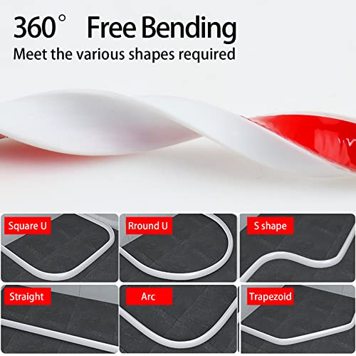 67 inch Silicone Collapsible Shower Threshold Water Dam, Waterproof Shower Barrier Water Strip Dam, Stay Dry Retainer for Wet and Dry Separation for Kitchen Sink Countertop Sink Cooktop Bathroom Tub