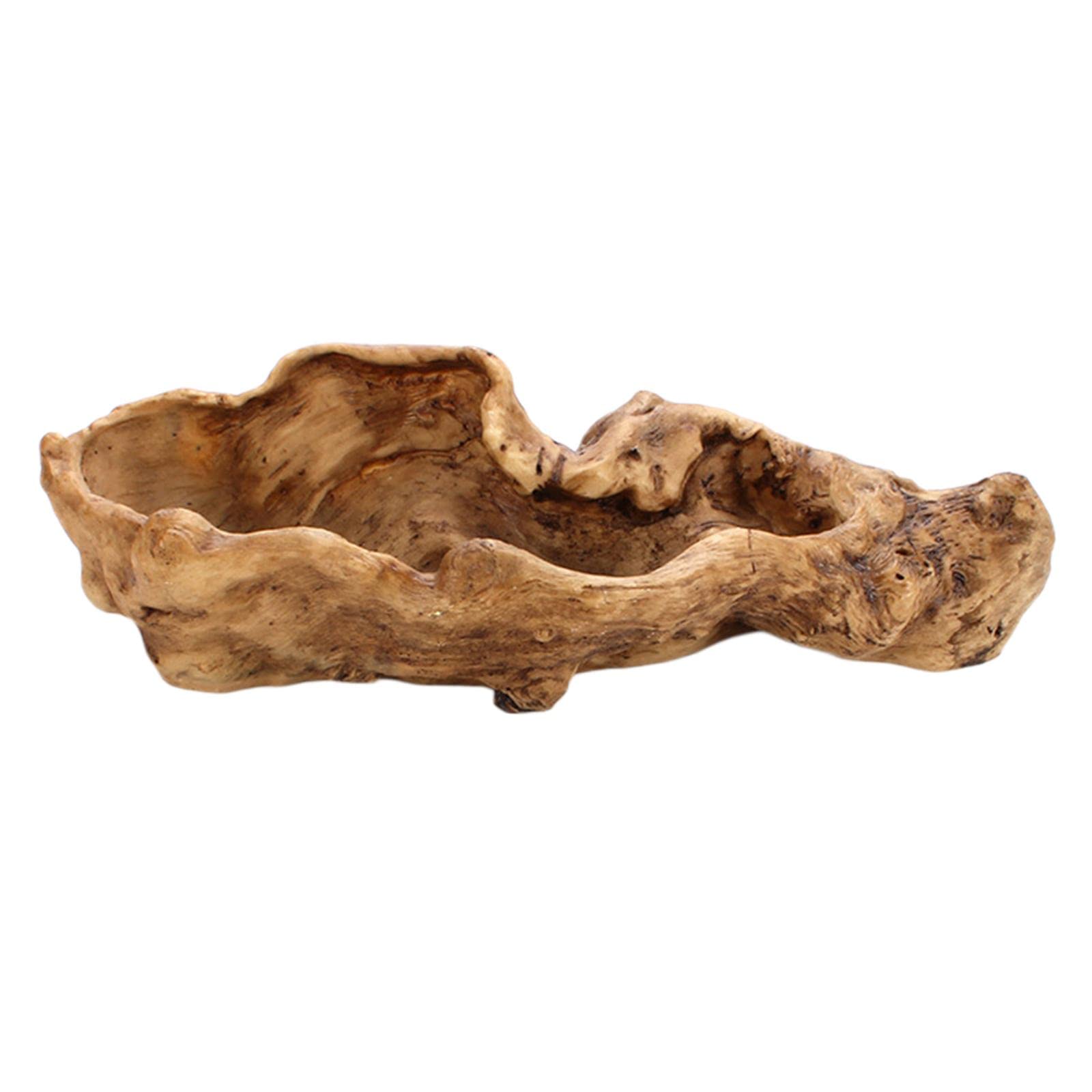 Gazechimp Driftwood Stump Log Resin Planter/Succulent Pot/Plant Pot, 14.2L x 4.7W