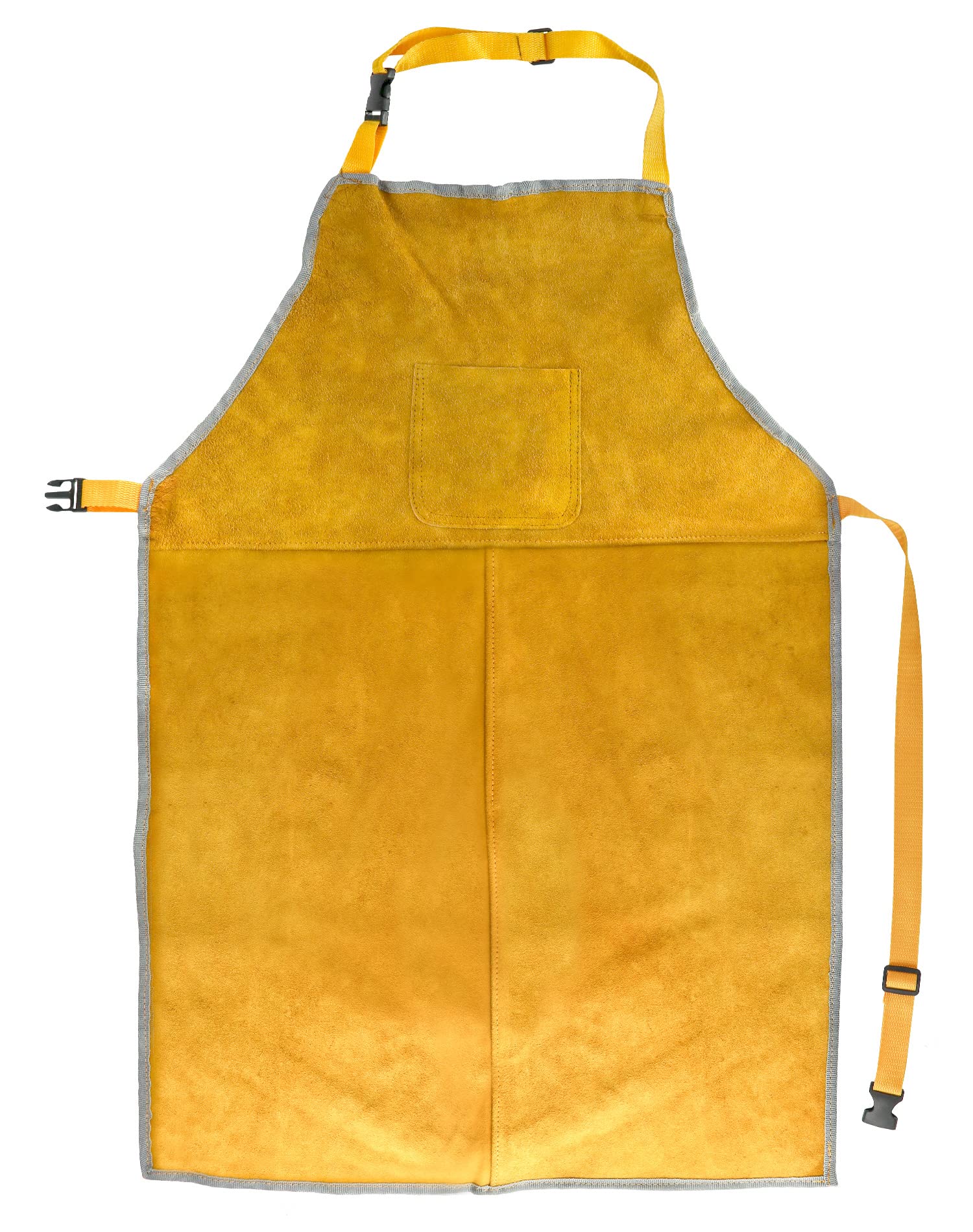 QWORK Leather Welding Work Apron - Flame and Welding Spatter Resistant - Adjustable Harness - Suitable for Welders, Blacksmiths