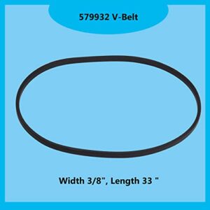 YUSUKEGU 579932MA & 585416 Snow Blower Drive Belt Compatible with Murray Craftsman Two-Stage Snowblower 754-0275 954-0275 954-0282 579932 585416MA