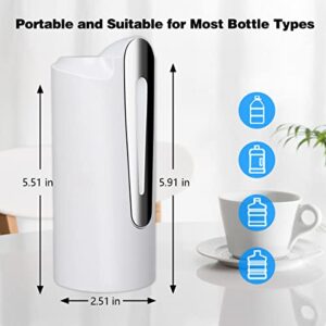 Water Pump for 5 Gallon Bottle, Feeliy Foldable Water Bottle Dispenser USB Charging Portable Electric Drinking Water Pump