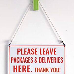 Bestylez Please Leave Packages Deliveries Here - Bestylez Delivery Sign for Outdoor Use 12" * 8" (153)