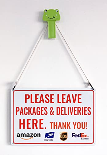 Bestylez Please Leave Packages Deliveries Here - Bestylez Delivery Sign for Outdoor Use 12" * 8" (153)