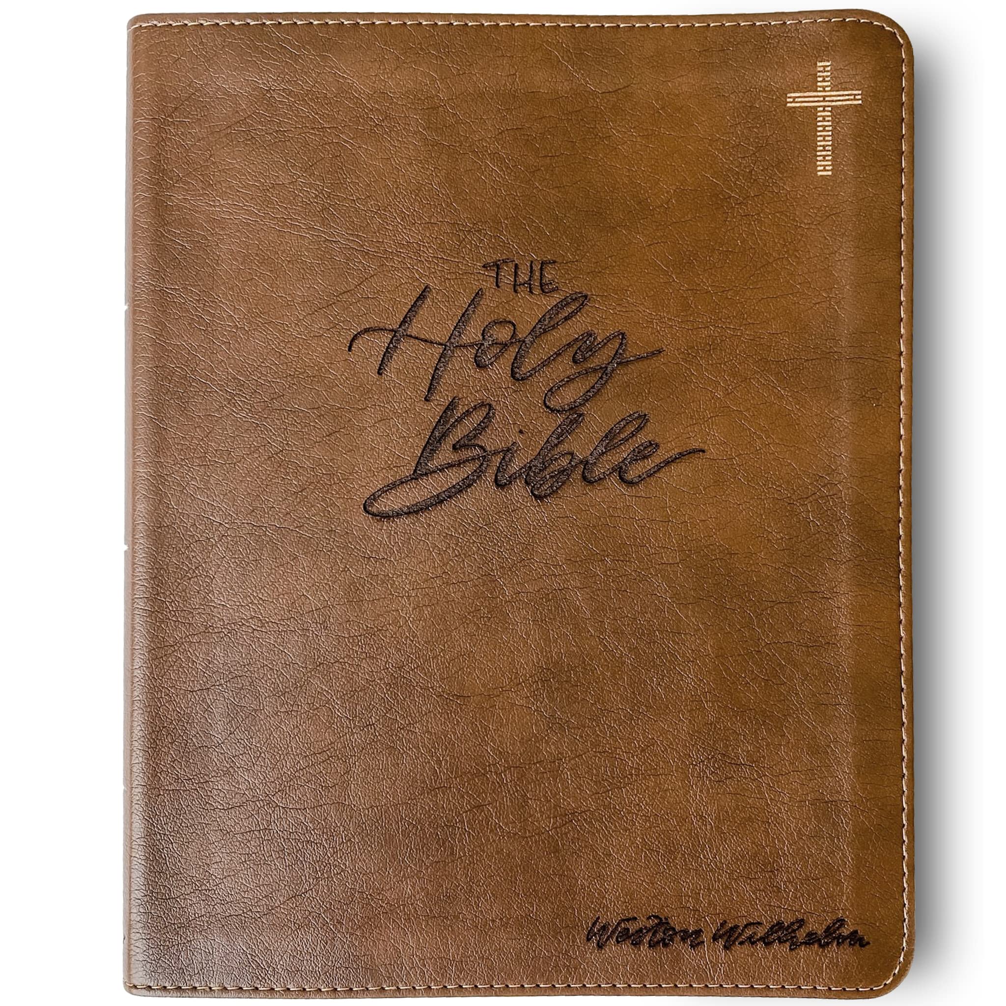 Hand Lettered and Laser Engraved NIV Journaling Bible, Personalized Gift, Custom Name Engraving Available