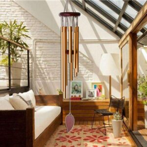 SuninYo Wind Chimes for Outside,Small Wind Chimes Outdoor Clearance,Memorial Wind Chimes with 8 Metal Tubes & Hook