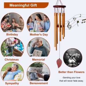 SuninYo Wind Chimes for Outside,Small Wind Chimes Outdoor Clearance,Memorial Wind Chimes with 8 Metal Tubes & Hook