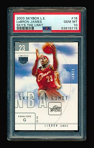 PSA 10 LEBRON JAMES 2003-04 SKYBOX LIMITED EDITION SKY'S THE LIMIT ROOKIE RC GEM