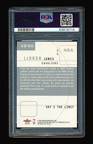 PSA 10 LEBRON JAMES 2003-04 SKYBOX LIMITED EDITION SKY'S THE LIMIT ROOKIE RC GEM