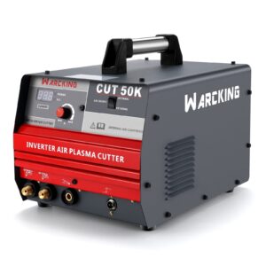 warcking 45a plasma cutter,with built-in air compressor touch pilot arc plasma cutter machine, 0.3" clean cut, 220v digital display igbt dc inverter plasma cutting equipment