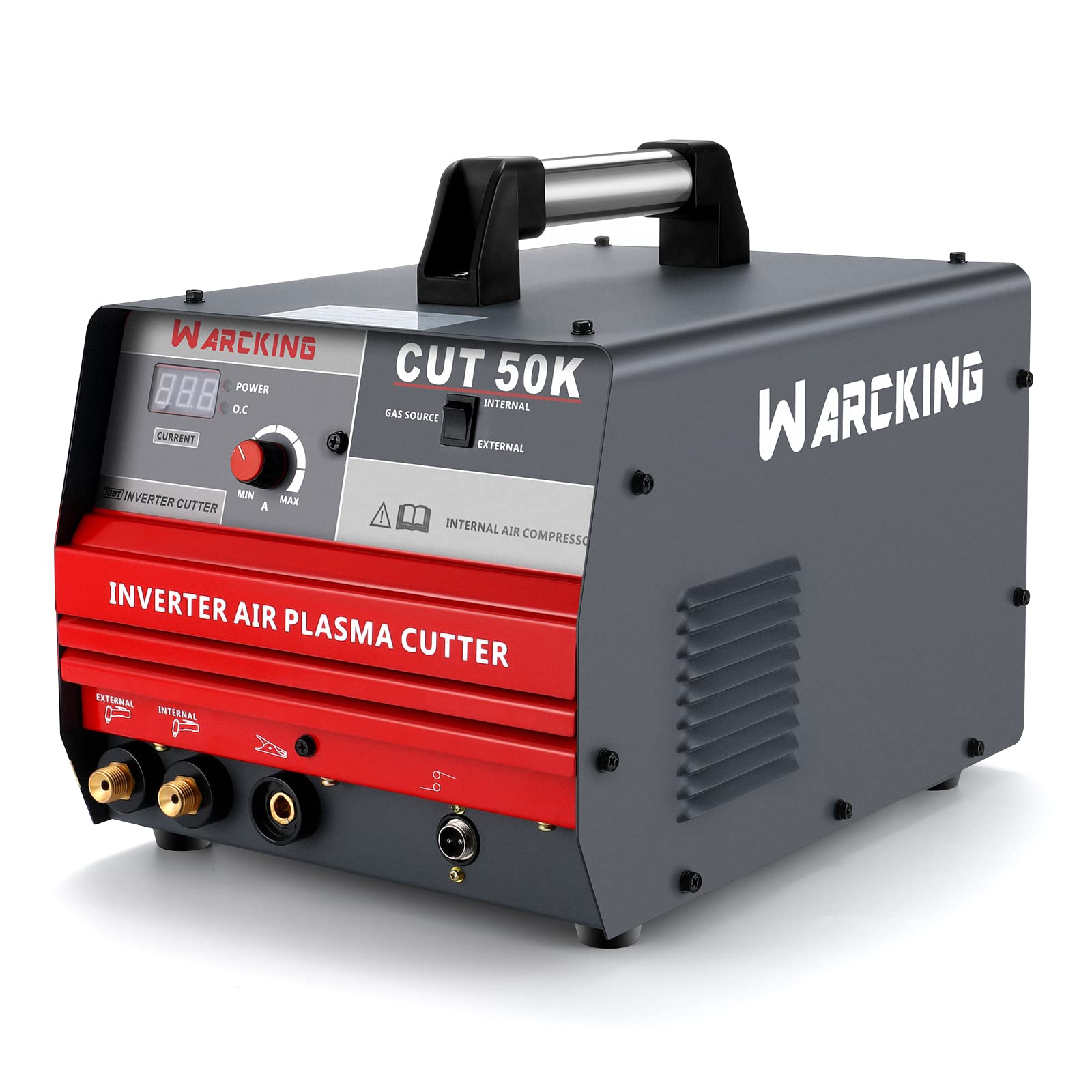 WARCKING 45A Plasma Cutter,With Built-in Air Compressor Touch Pilot Arc Plasma Cutter Machine, 0.3" Clean Cut, 220V Digital Display IGBT DC Inverter Plasma Cutting Equipment