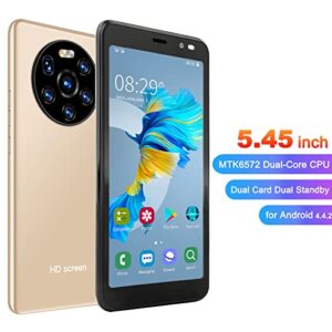 Heayzoki Mobile Phone, 5.45in 512MB+4GB Dual Card Dual Standby Smart Phone,HD Screen and Camera,for mate40 pro.(Gold)