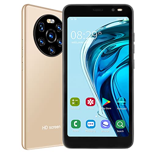 Heayzoki Mobile Phone, 5.45in 512MB+4GB Dual Card Dual Standby Smart Phone,HD Screen and Camera,for mate40 pro.(Gold)