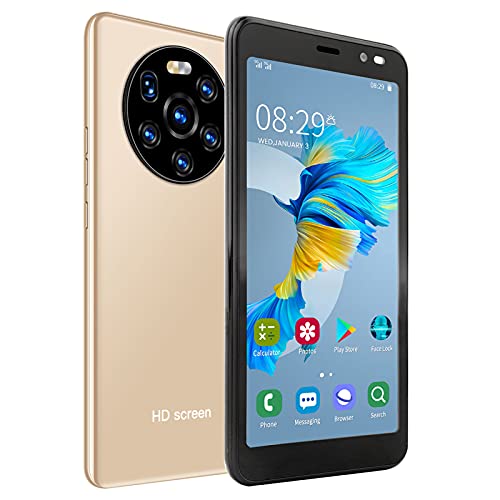 Heayzoki Mobile Phone, 5.45in 512MB+4GB Dual Card Dual Standby Smart Phone,HD Screen and Camera,for mate40 pro.(Gold)