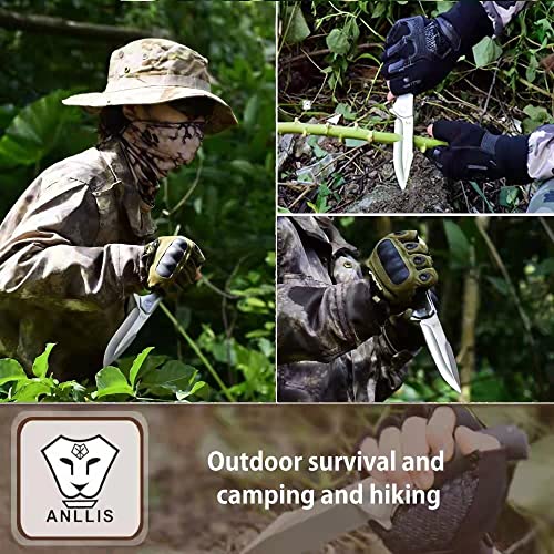 Amris D2 Steel Folding Knife, V20 Inner Lock Bearing Pocket Knife, Hunting Knife, Outdoor Military Tactical Knife, Camping Mountaineering Hunting Survival Knife, Hunting Knife, Bush Knife, Gift for Men