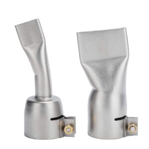 2pcs flat welding nozzle, 20mm flat welding nozzle stainless steel 40mm weld nozzle plastic welder tip welder tool