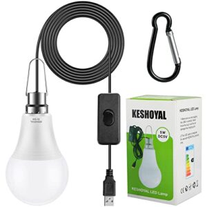 keshoyal usb light,premium emergency light ,5w dc5v usb led camping lantern with usb cable ,9ft length cord tent light,portable light for warehouse fishing outdoor portable led bulb, warm white