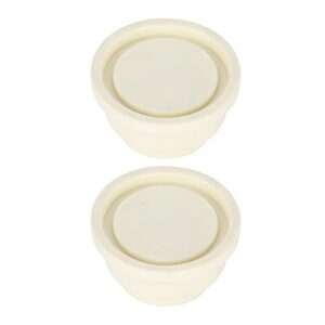 Haofy Ladder Bumper, Set of Two White Ladder Rubber Plug for Swimming Pool Ladders Swimming Pool Accessory Supplies