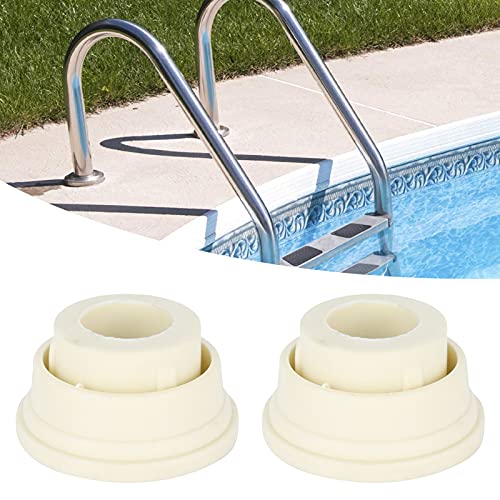 Haofy Ladder Bumper, Set of Two White Ladder Rubber Plug for Swimming Pool Ladders Swimming Pool Accessory Supplies