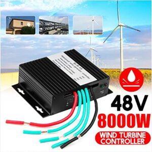 AISINILALAO Efficient 8000W DC 12V/24V/48V Wind Turbines Generator Charge Controller, Waterproof Battery Charge Controller Regulator,48v