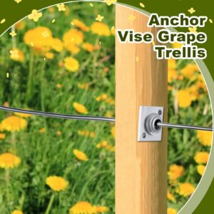 Anchor Wire Vise Anchor Vise Grape Trellis Anchor Vise for Tightening 8~11 Gauge Wire to Build Trellises, Vineyards, Fences and Arbors (5 Pieces)