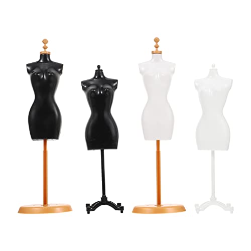 4pcs Model Stand Mini Doll Manikin mannequins Mini Mannequin Doll Mannequin Mini Miniature Dress Form Mannequin Models Mannequin Bracket Doll Dress Support Small House Accessory