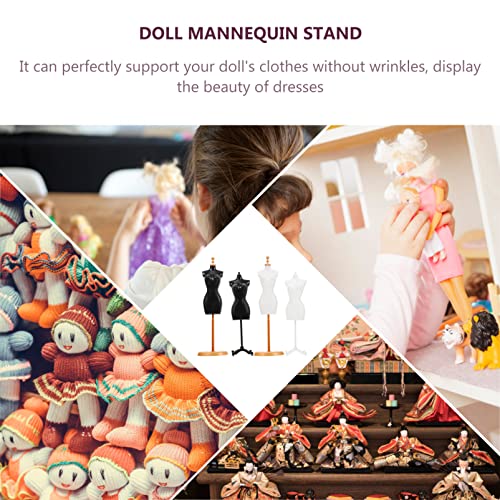 4pcs Model Stand Mini Doll Manikin mannequins Mini Mannequin Doll Mannequin Mini Miniature Dress Form Mannequin Models Mannequin Bracket Doll Dress Support Small House Accessory