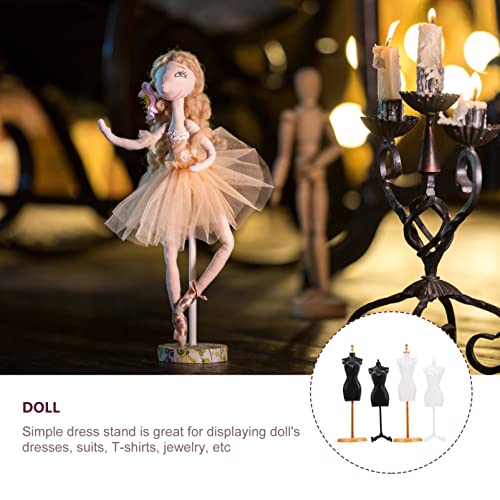 4pcs Model Stand Mini Doll Manikin mannequins Mini Mannequin Doll Mannequin Mini Miniature Dress Form Mannequin Models Mannequin Bracket Doll Dress Support Small House Accessory