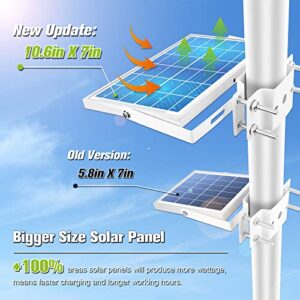 APONUO Solar Flag Pole Light,Solar Powered Flagpole Lights Pole Mount Upgraded Solar Flagpole Lights Outdoor Dusk to Dawn 2 Lighting Mode for Pole(Cool White)