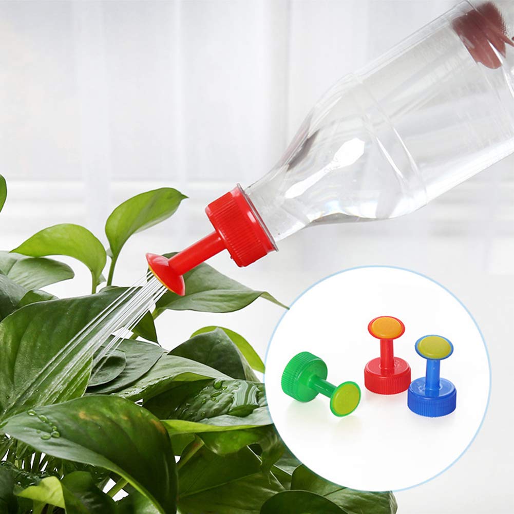 Shulemin Bottle Cap Sprinkler Portable Nozzle Cap Converter Garden Plant Bonsai Flower PP Hand Watering Sprinkler Sprinkle Spout for Indoor Plant Flower Gardening Random Color