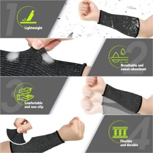 4 Pairs Cut Resistant Sleeve Arm Protection Sleeves Safety Protective Sleeves for Men Women (Simple Colors)