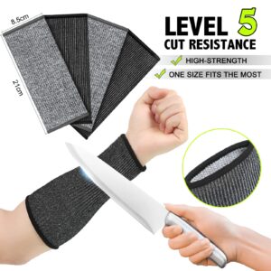 4 Pairs Cut Resistant Sleeve Arm Protection Sleeves Safety Protective Sleeves for Men Women (Simple Colors)