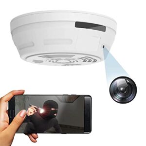 spy camera smoke detector hidden camera - wifi 180 days standby 1080p hd night vision pir motion detection video recorder ceiling nanny cam