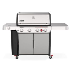 weber genesis s-435 liquid propane gas grill, stainless steel