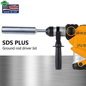 SDS Plus Ground Rod Bits Driver.for All SDS Plus Hammer Drills.Great for 5/8" 3/4" Grounding Rod.Heavy Duty (1)