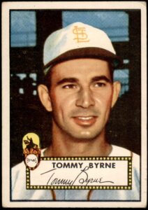 1952 topps # 241 tommy byrne st. louis browns (baseball card) vg browns