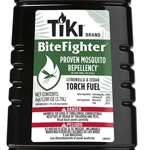 TIKI Brand BiteFighter Mosquito Repellent Torch Fuel for Outdoors, 128 oz, 1221121