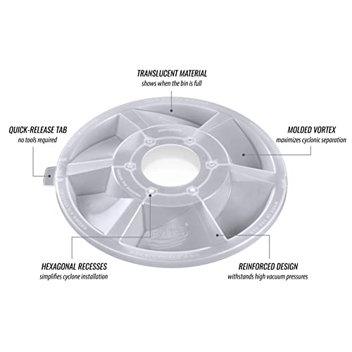 Dust Deputy Plus Anti-Static Retrofit Cyclone Separator Kit for Wet/Dry Shop Vacuums with Collapse-Proof Bucket Lid and Hose (DD Plus)