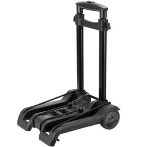 SEHOI Black Folding Hand Truck, 110 Lbs Capacity 2 Wheels Heavy Duty Solid Construction Trolley, Portable Fold Up, Luggage Cart for Luggage, Shopping, Moving