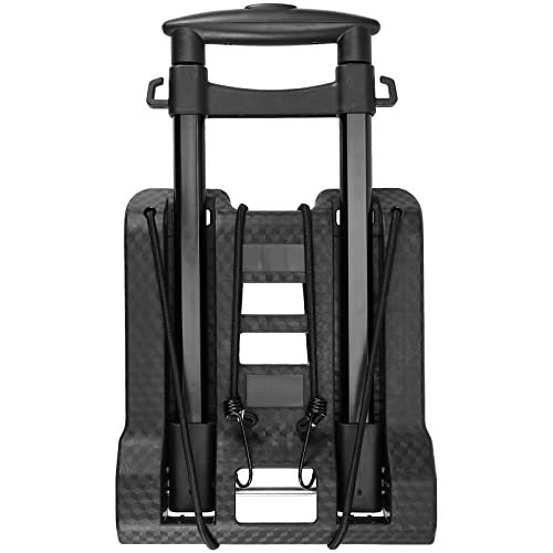 SEHOI Black Folding Hand Truck, 110 Lbs Capacity 2 Wheels Heavy Duty Solid Construction Trolley, Portable Fold Up, Luggage Cart for Luggage, Shopping, Moving