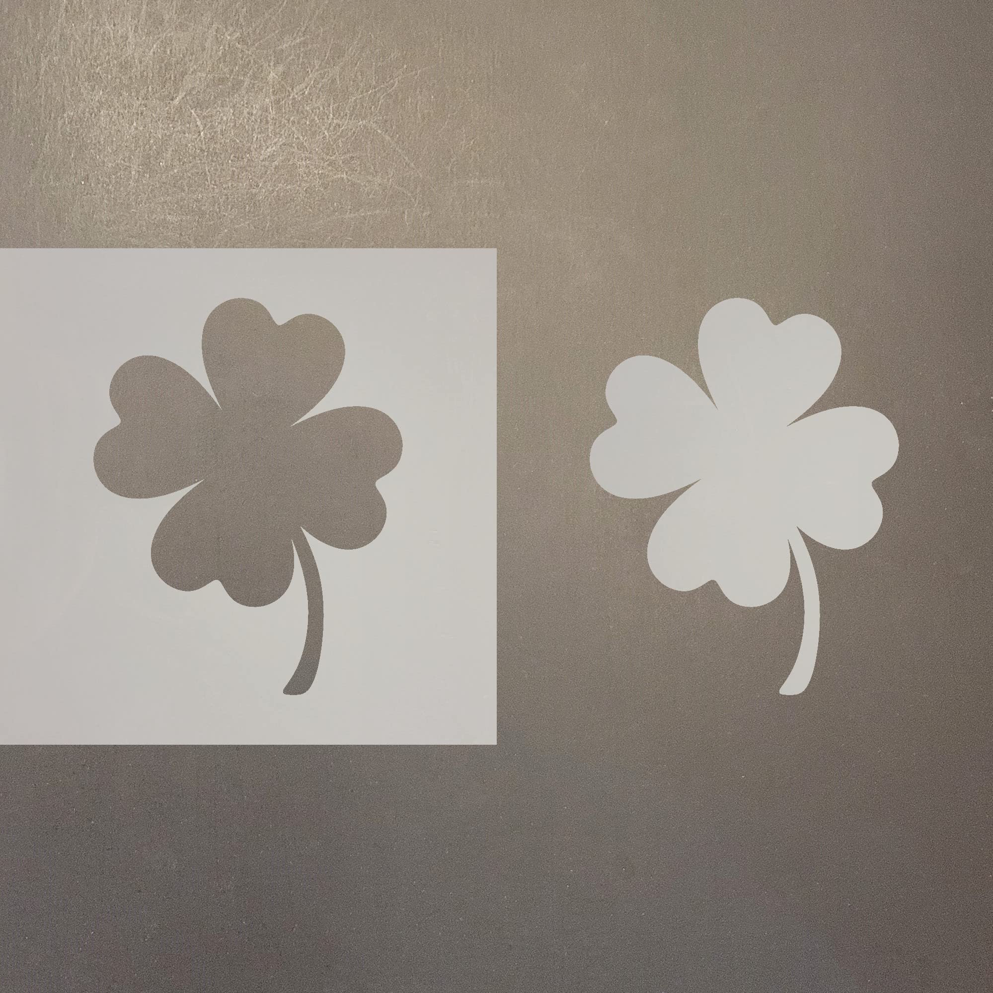 Four Leaf Clover Reusable Mylar Stencil - Art Craft Supplies 4 Inch